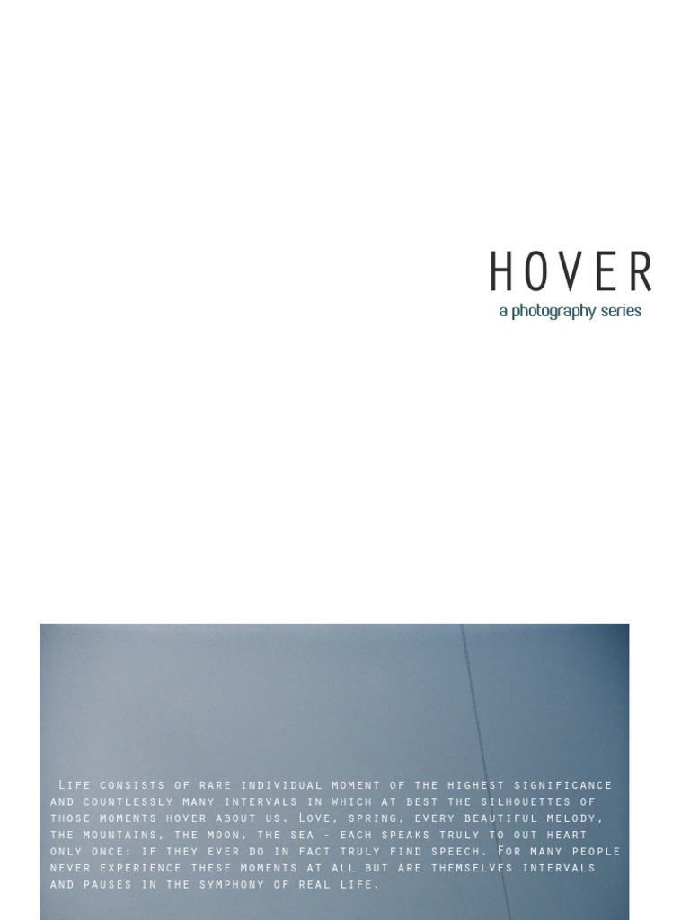 HOVER: A Photography Series on Life's Moments | PDF