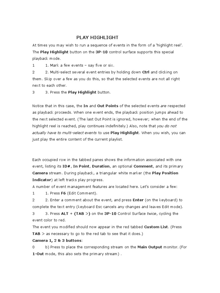 Play Highlight: Actually Have To Multi-Select Events To Use Play ...