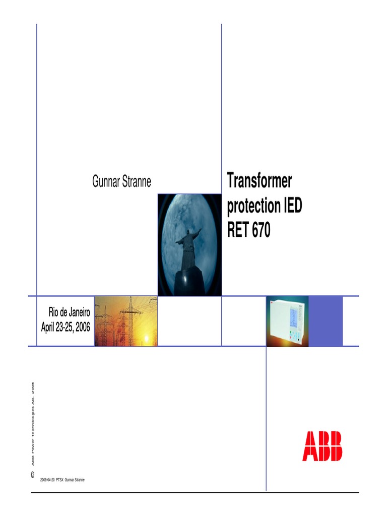 19 Ret 670 Ied PDF | PDF | Transformer | Electrical Impedance