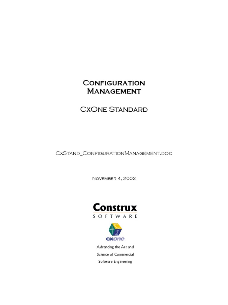 Configuration Management Standard | PDF | Version Control | Production ...