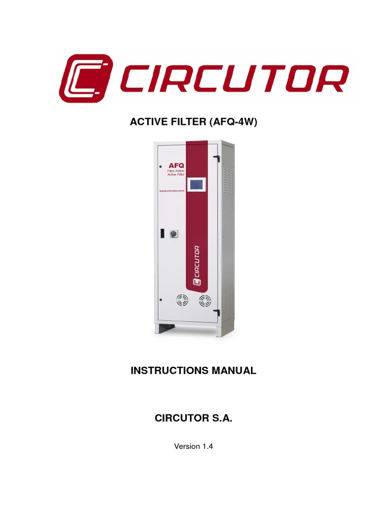 Manual AFQ ENG 121210 v1 4 | PDF | Ac Power | Distortion