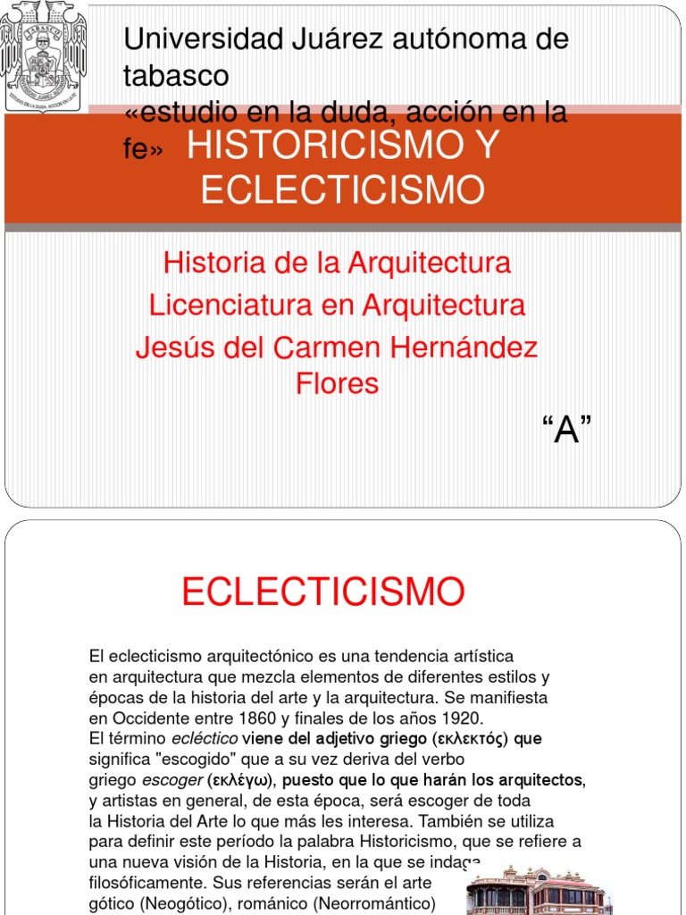 Eclecticismo | PDF | Artes (general) | Science