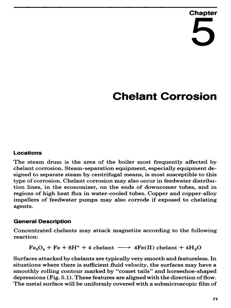 Chelant Corrosion | PDF | Corrosion | Boiler