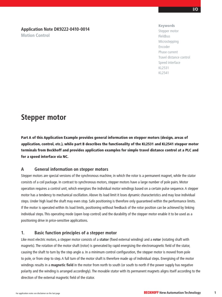 Stepper Motor Basics | PDF