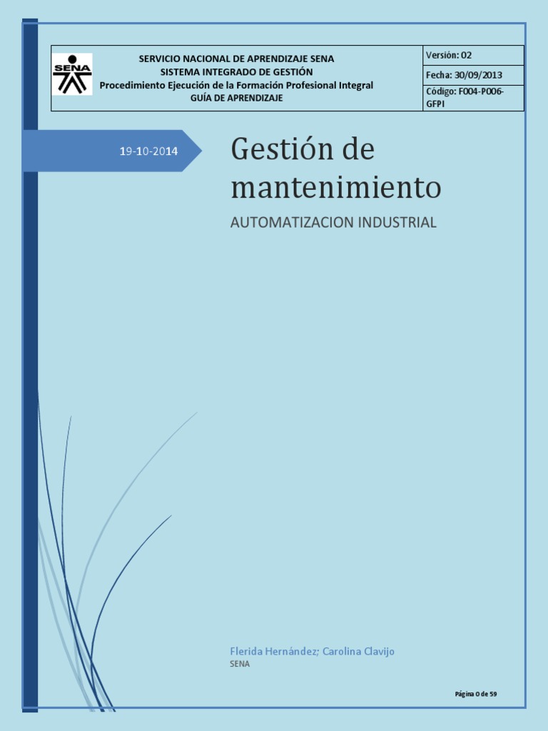 Actividad 01 - Gestion Del Mantenimiento Industrial | PDF | Ingeniería de confiabilidad ...