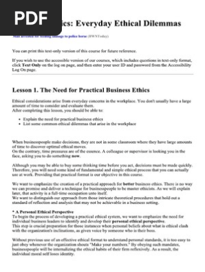 Pdf Examples Of Ethical Dilemmas