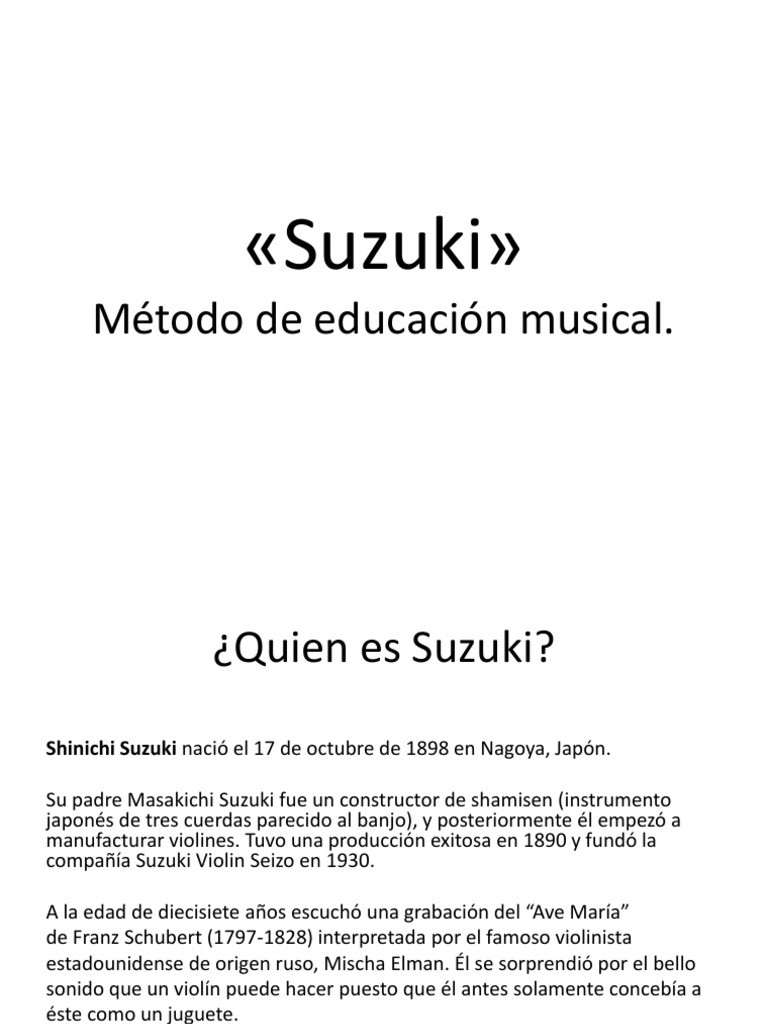 Metodo Suzuki | PDF | Aprendizaje | Cognición