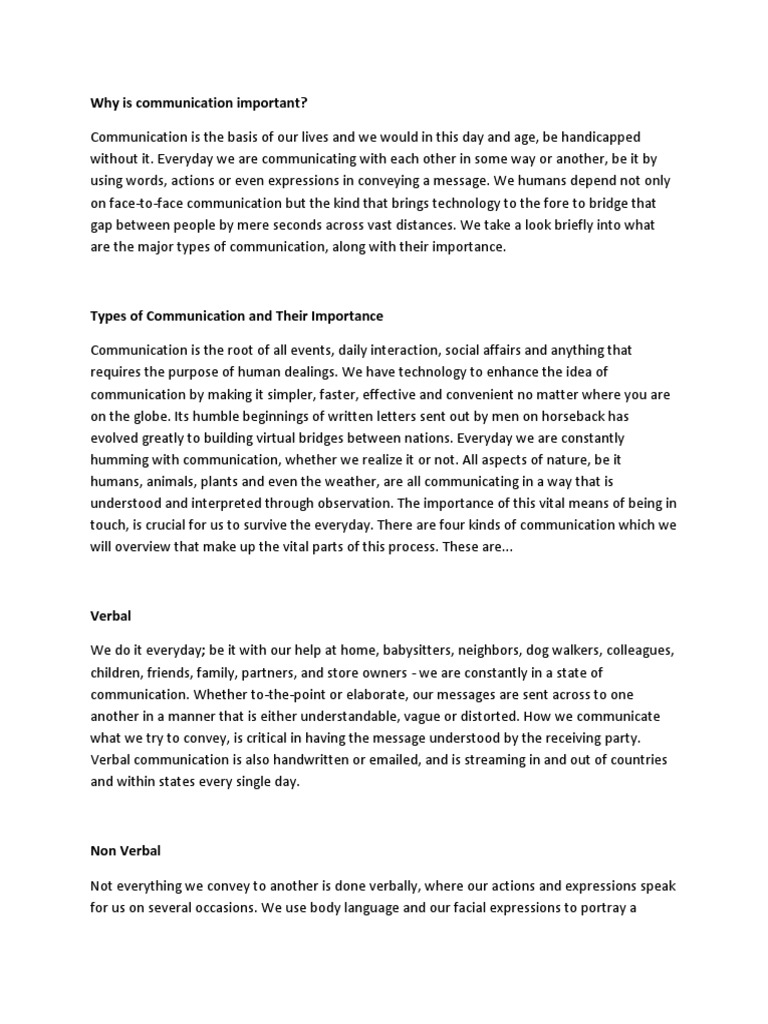 Importance of Communication Explained | PDF | Communication | Semiotics