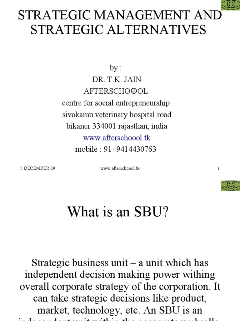Strategic Management and Strategic Alternatives | Download Free PDF ...