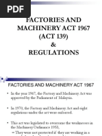 Factories and Machinery Act 1967 (FMA 1967) | PDF