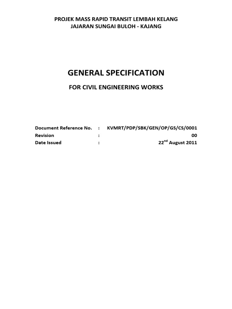 Vol III of IV - Section 11 - 01 General Specification | PDF ...
