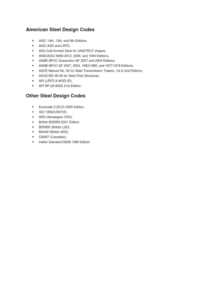 American Steel Design Codes | PDF