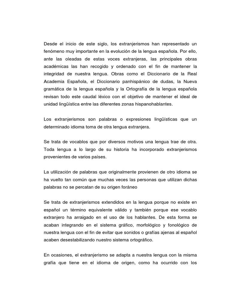extranjerismos | Lengua española | Diccionario