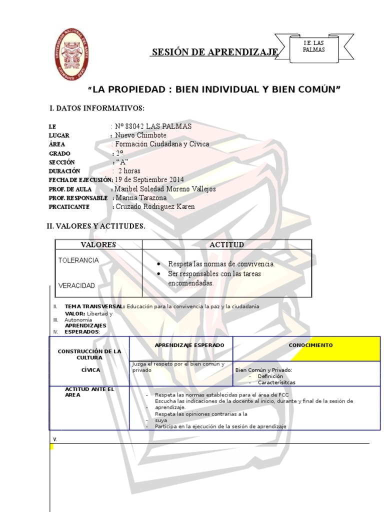 SESIÓN La Propiedad Bien Individual y Bien Comun | PDF | Maestros ...