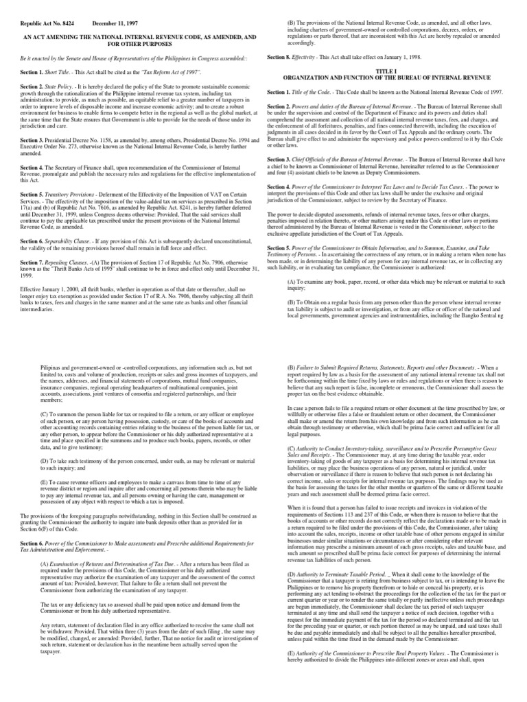 Tax Nirc PDF | PDF | Internal Revenue Service | Taxpayer