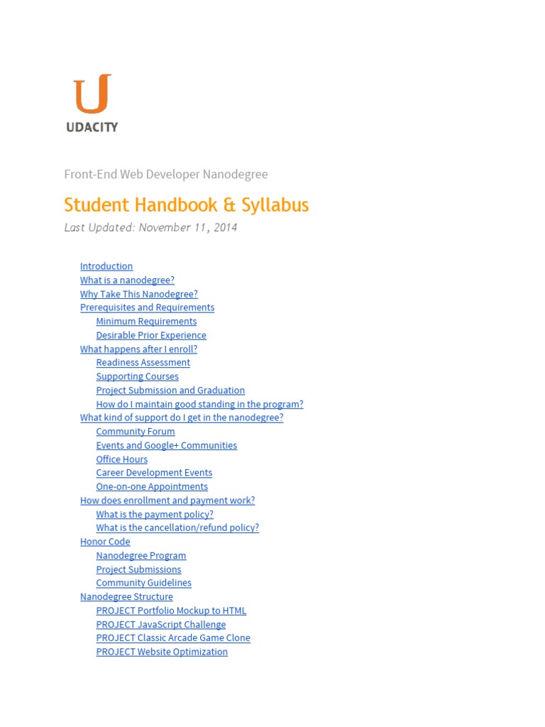 Student Handbook | Download Free PDF | Java Script | Websites