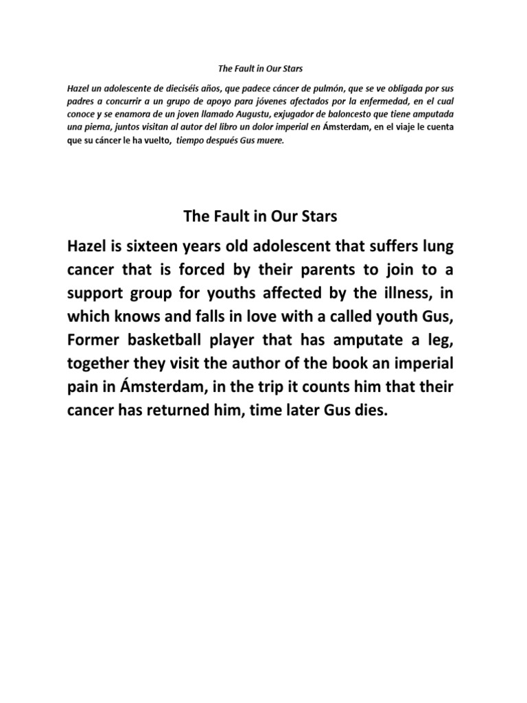 The Fault in Our Stars | PDF
