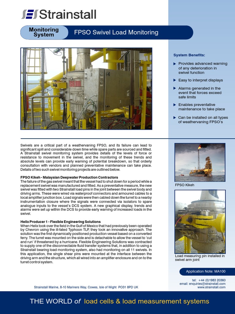 FPSO Swivel Load Monitoring Solutions | PDF | Electrical Connector ...