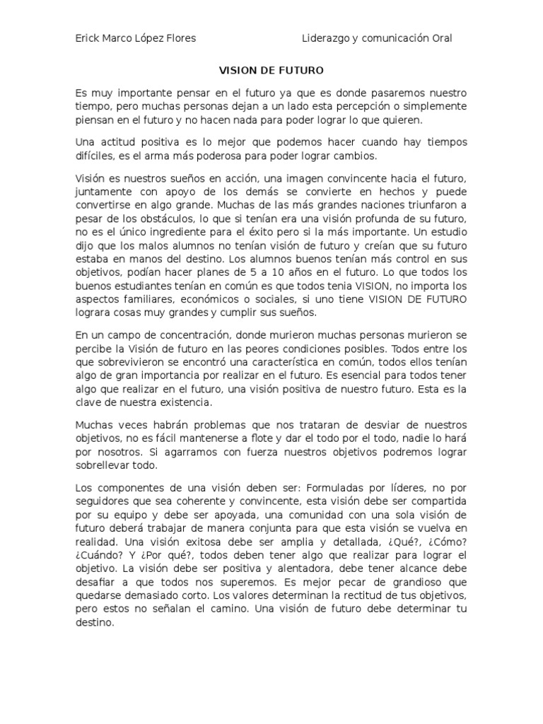 Vision de Futuro | PDF | Percepción visual | Sueño