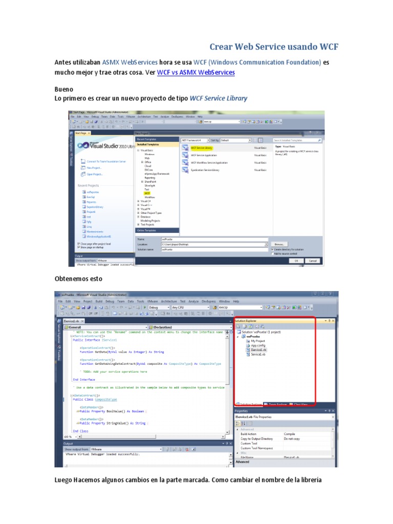 Crear Web Service Usando WCF | PDF | Servicios de Información de ...