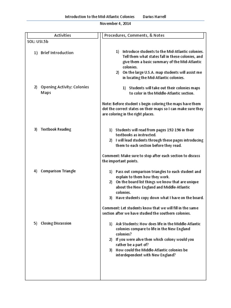 Overview of Mid-Atlantic Colonies | PDF