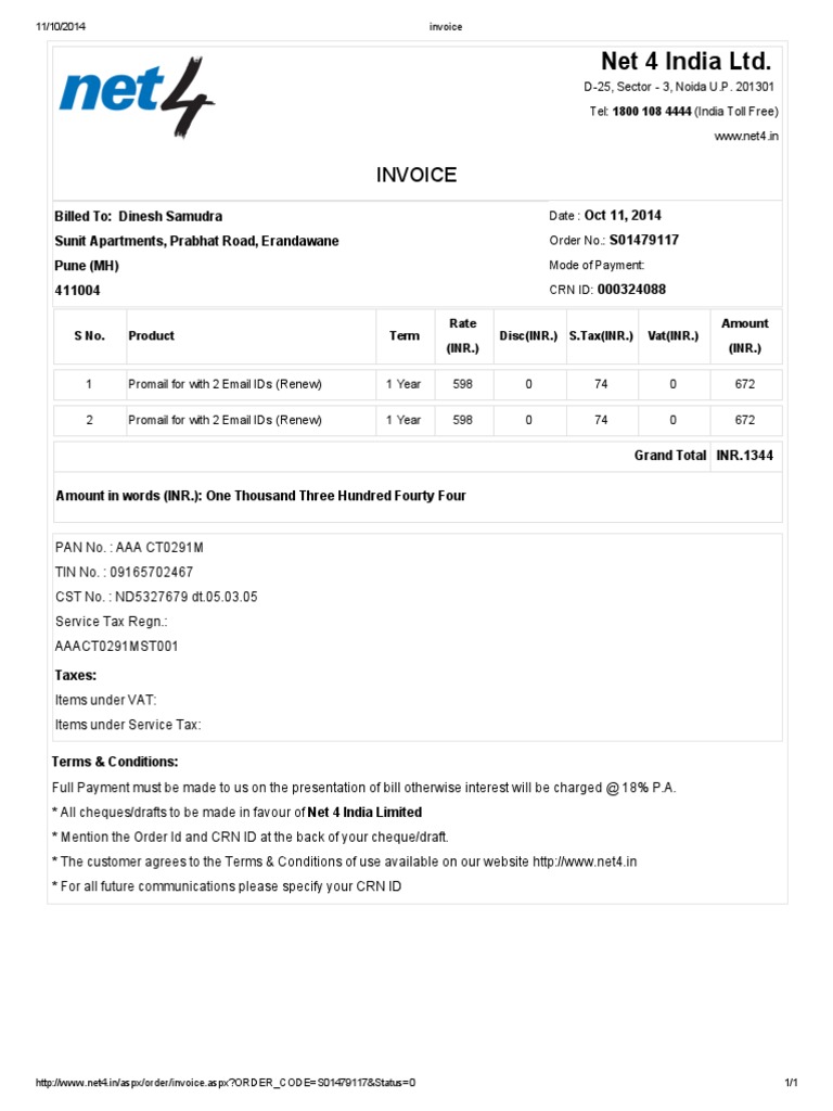 Promail Invoice for Dinesh Samudra | PDF