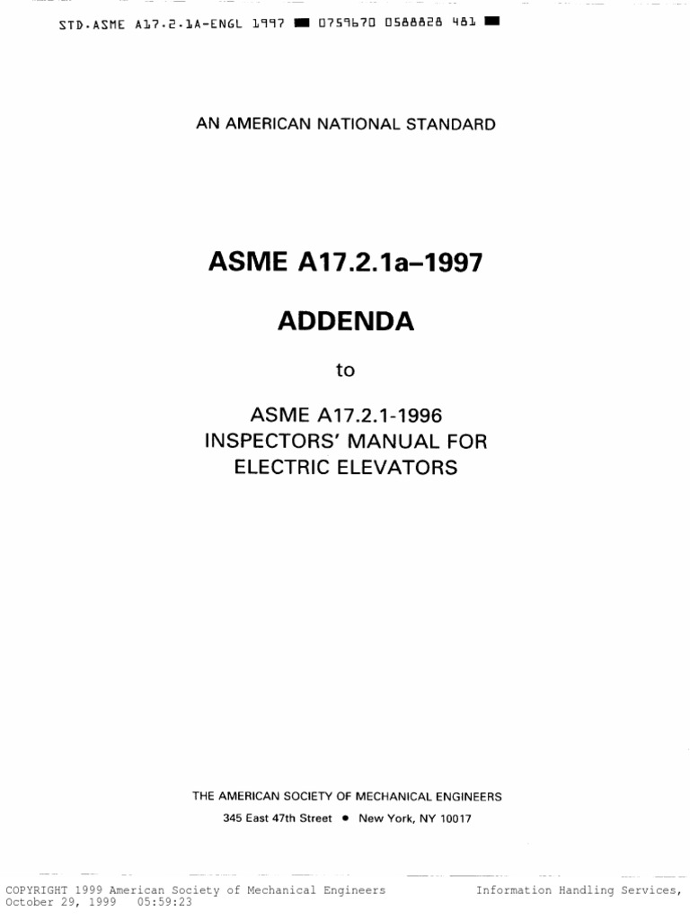 asme a17-2-1a | Trade Associations | Mechanical Engineering