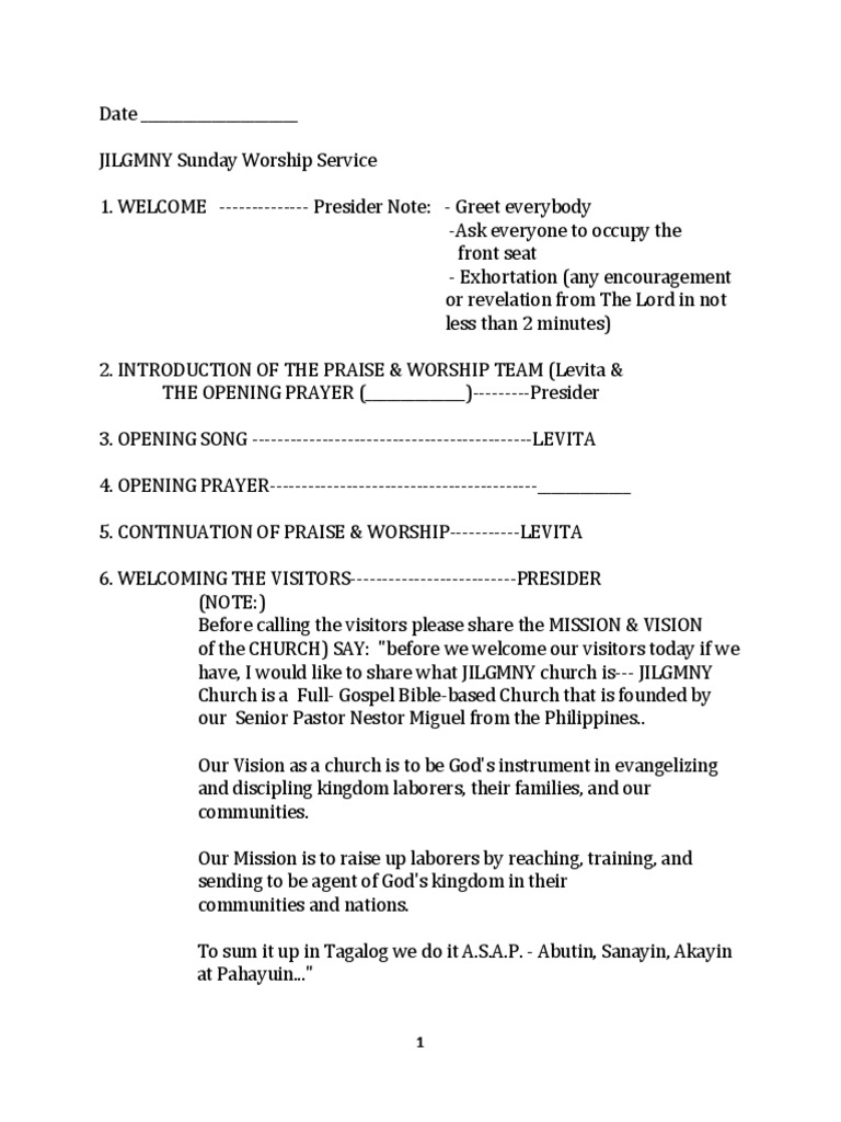 Template For Presiding | PDF