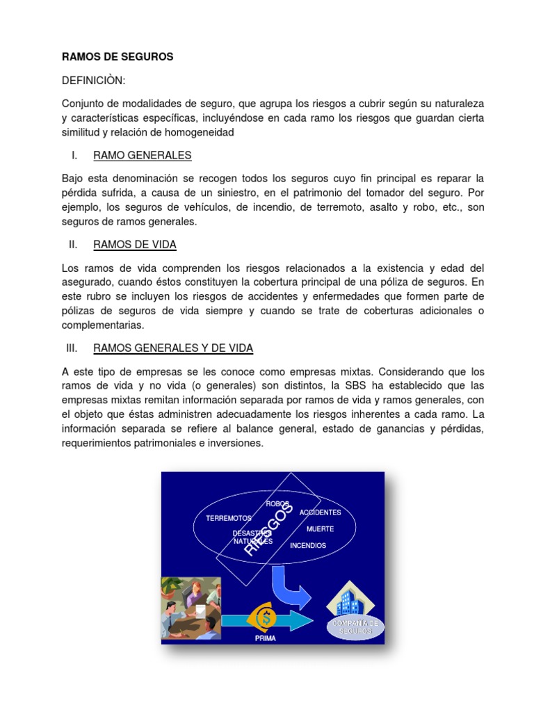 Ramos de Seguros | PDF | Póliza de seguros | Seguro