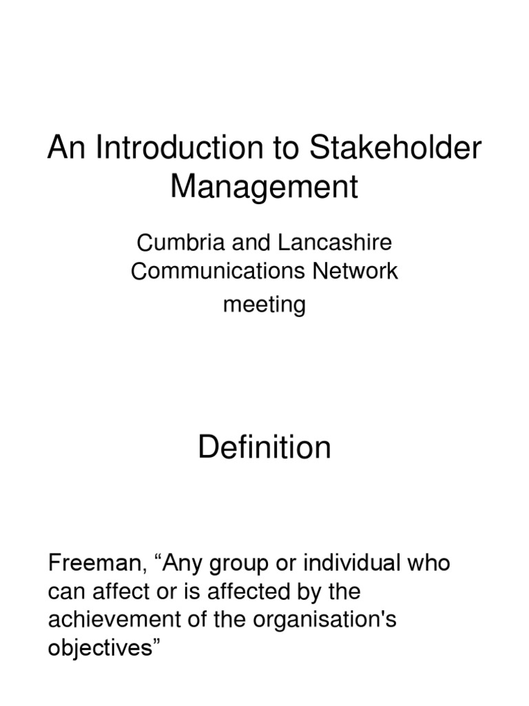 Stakeholder Management Essentials | PDF | Stakeholder (Corporate ...