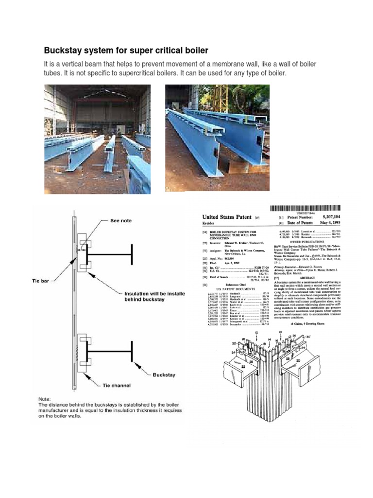 Buckstay System for Membrane Walls | PDF | Boiler | Wall