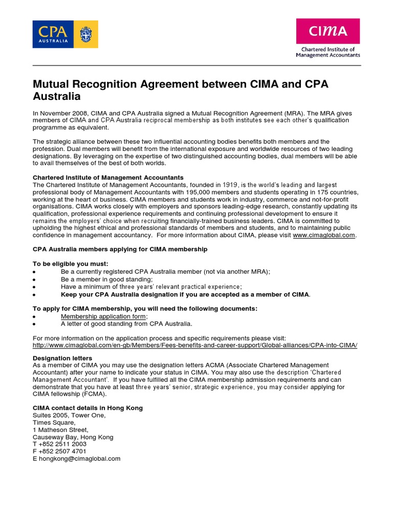 HK - CPA Australia CIMA Information Sheet April 2012 PDF | Download ...