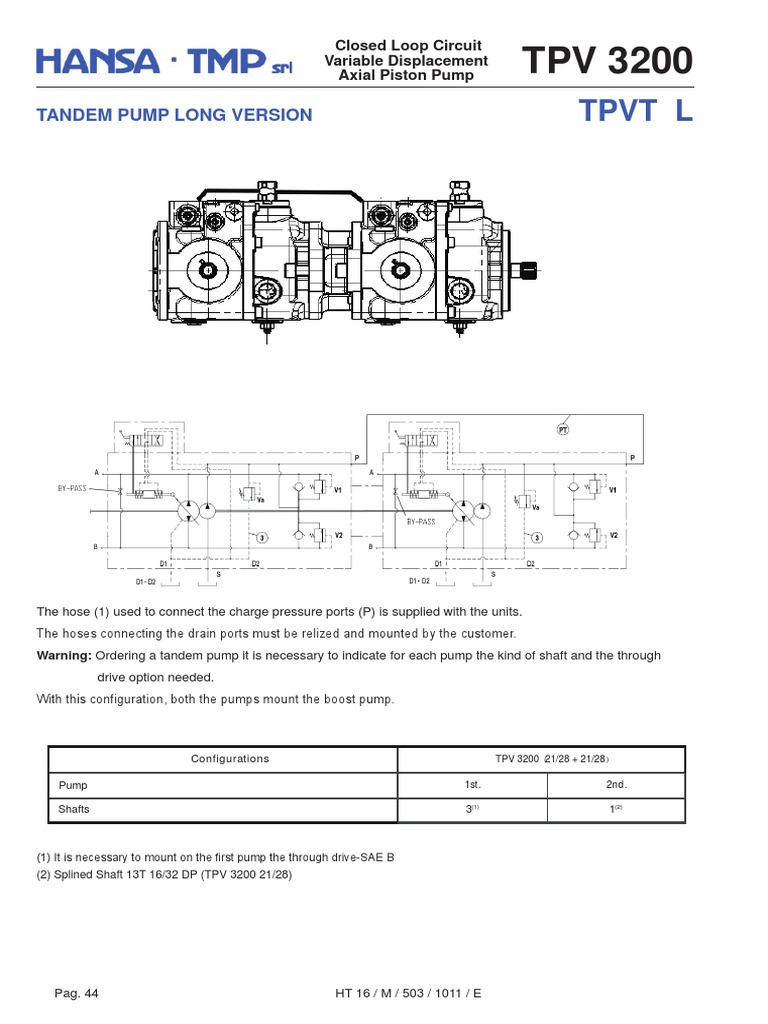 TPV 3200 Tandem Pump Installation Guide | PDF | Technology & Engineering