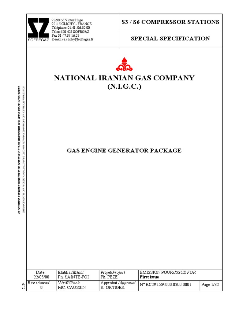 Gas Engine Spec | PDF | Internal Combustion Engine | Specification ...