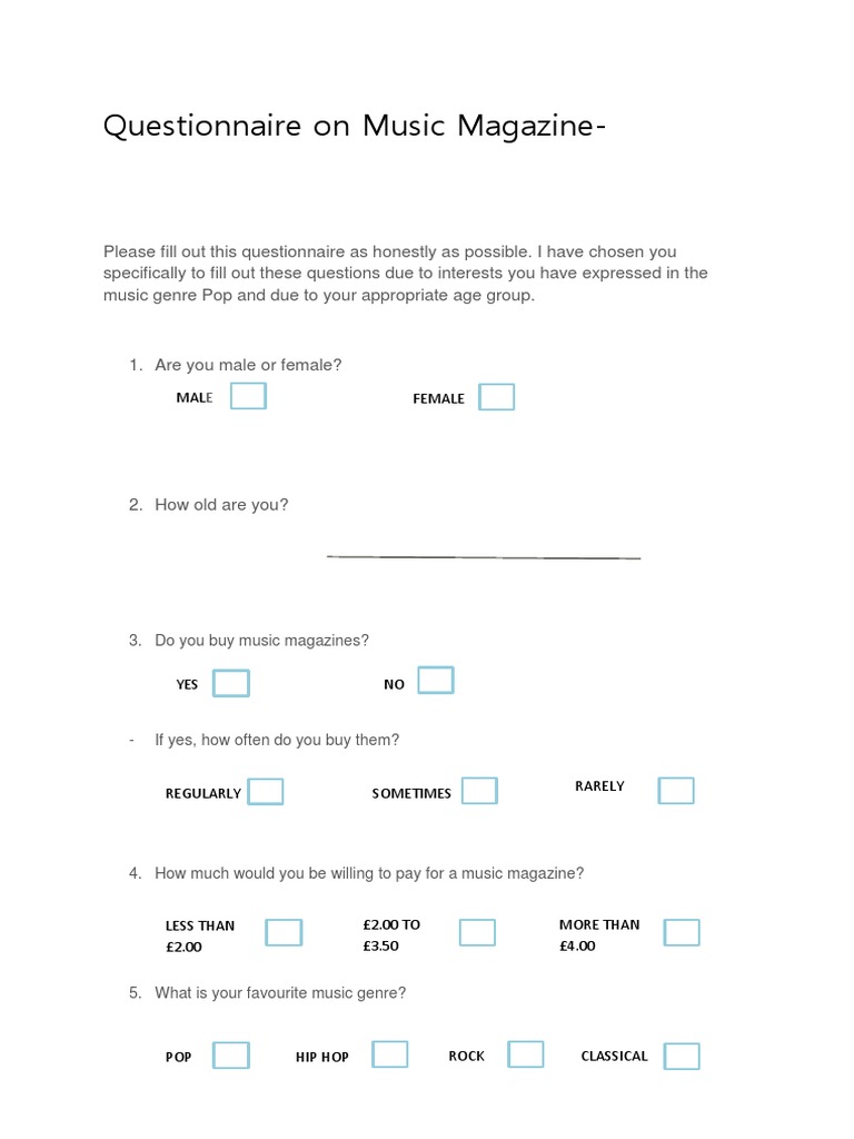 Pop Music Magazine Survey | PDF | Poetry