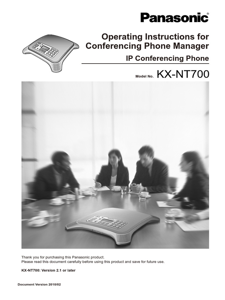 Panasonic - Ip Conference Phone - Model Kx-nt700 - Cpm-En | PDF | Conference Call | Icon (Computing)
