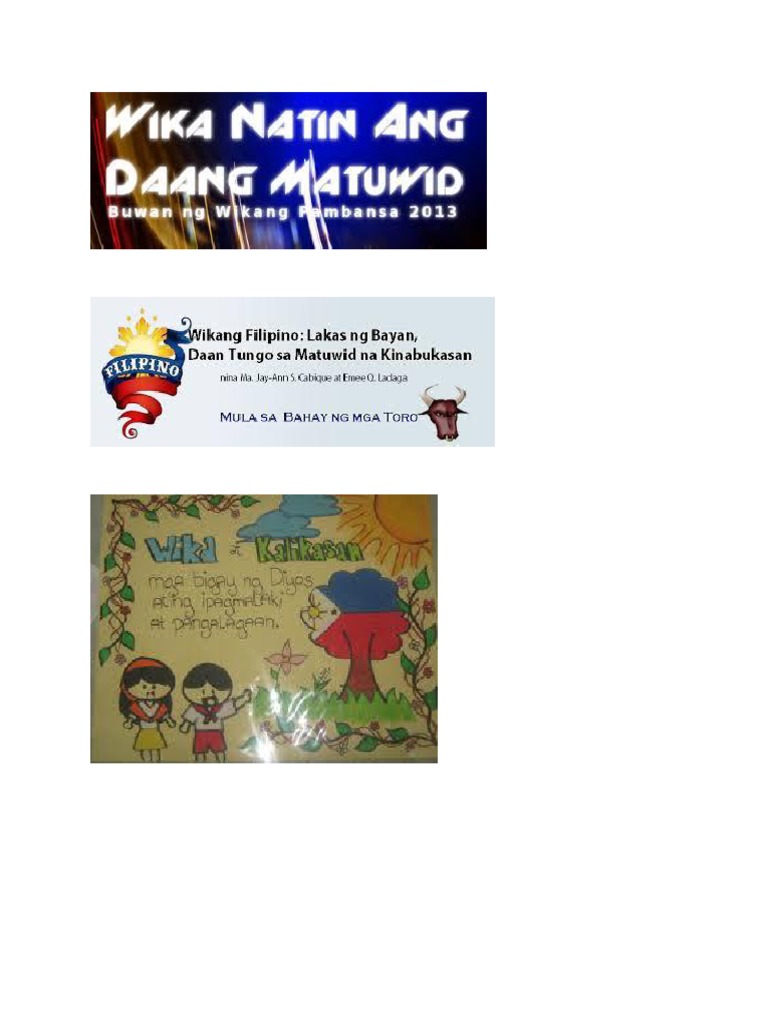 Tatag Ng Wikang Filipino Lakas Ng Pagka Pilipino Slogan