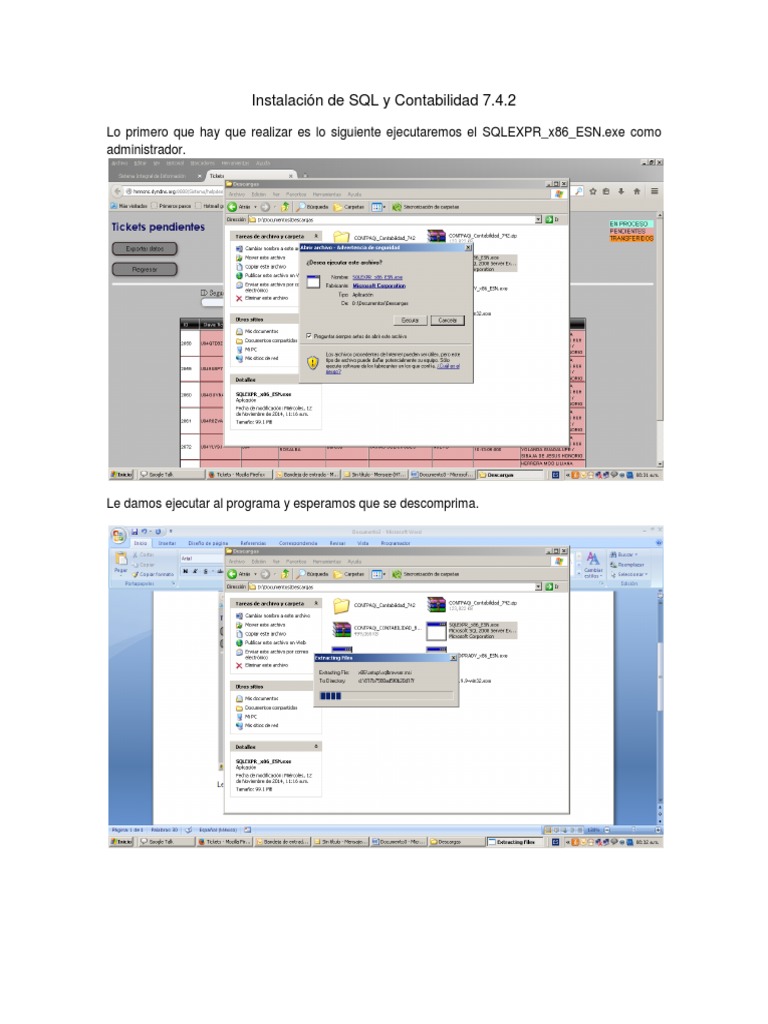 Instalación de SQL y Contabilidad 7 | PDF | Servidor SQL de Microsoft ...