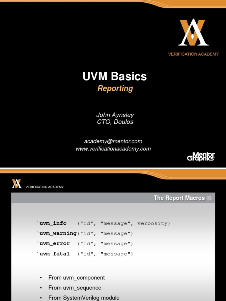 Module Basic-Uvm Session8 Reporting | PDF