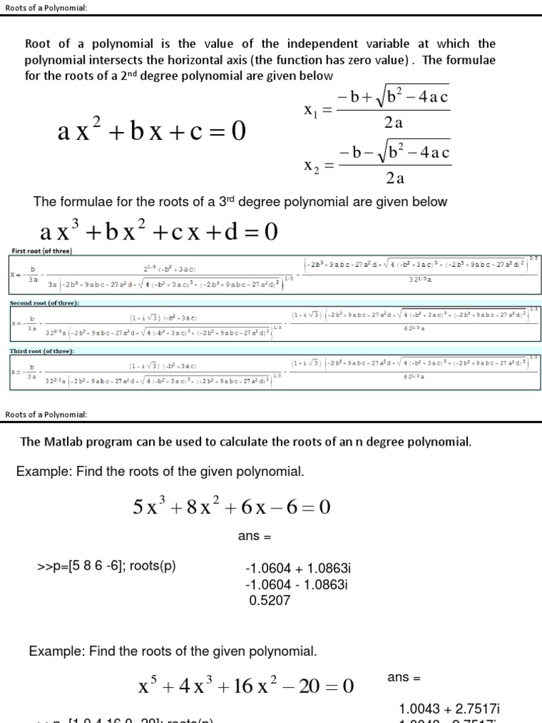 Roots Newton-Raphson Method | PDF | Polynomial | Zero Of A Function