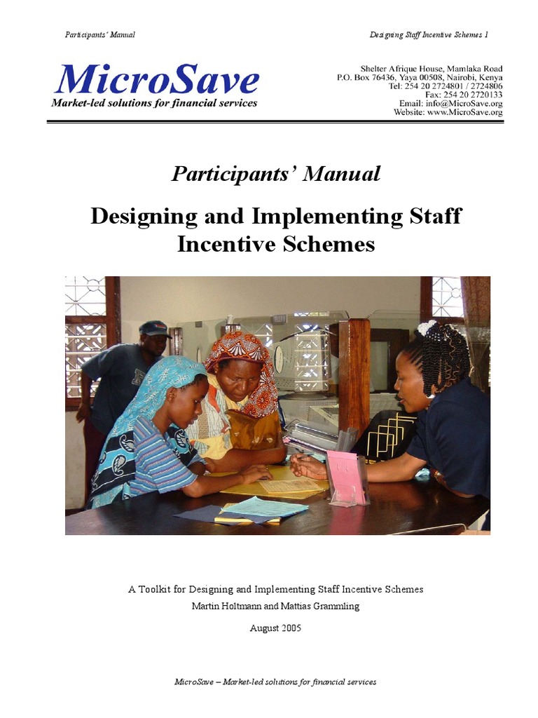 Staff Incentive Schemes Toolkit | PDF | Goal | Incentive