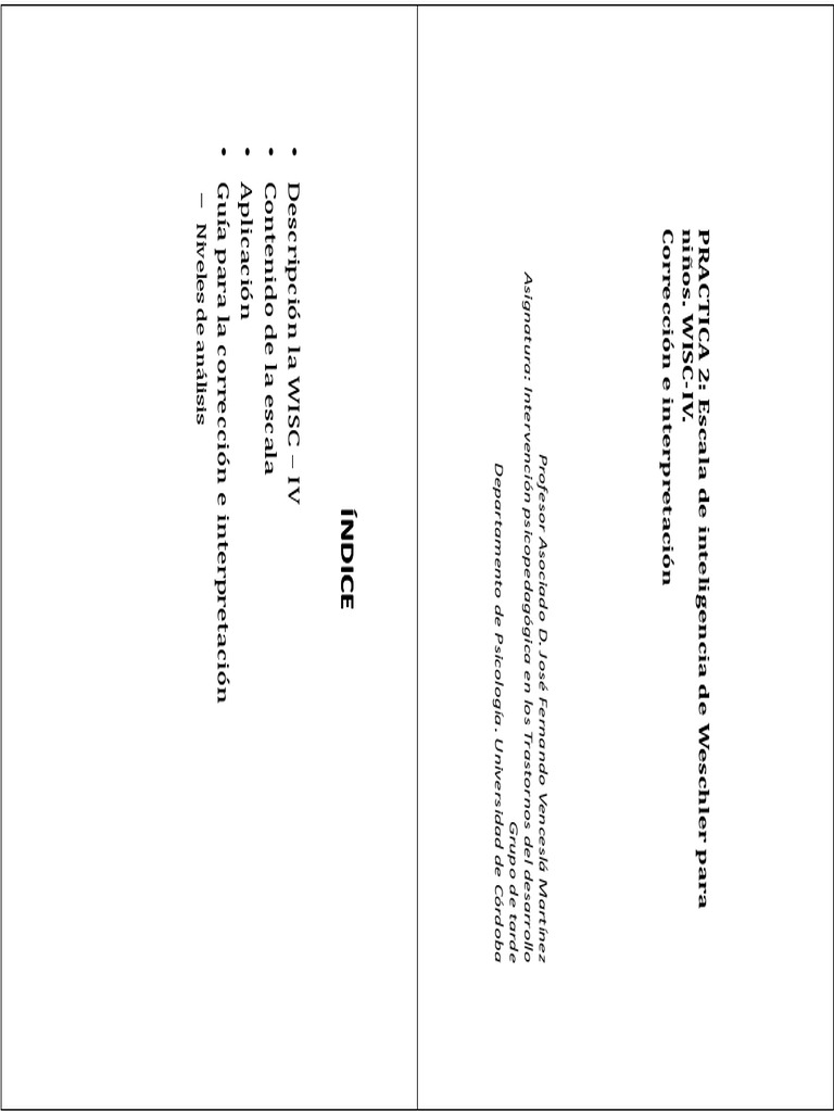 Manual Wisc IV | PDF | Memoria | Síndrome de Asperger