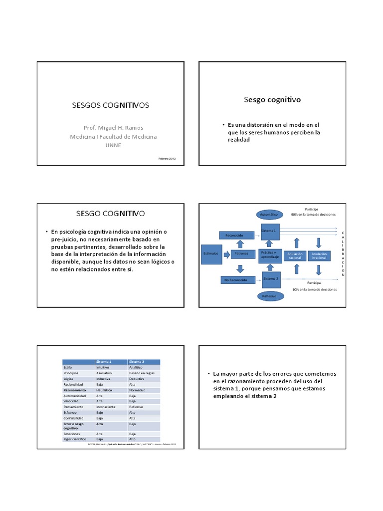 Comprendiendo los Sesgos Cognitivos | PDF
