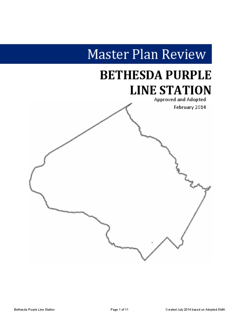 Master Plan Review: Bethesda Purple Line Station | PDF | Zoning ...