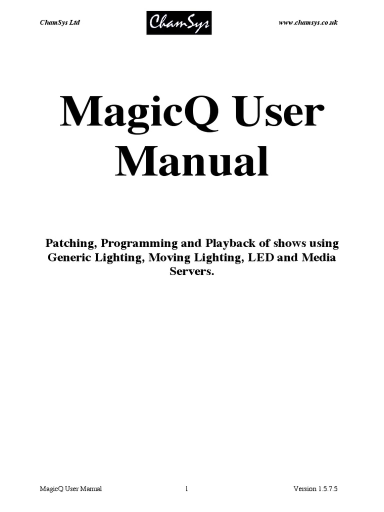 Manual Magicq Pdf Command Line Interface🕗 Simulador De Roleta Experimente A Sensação