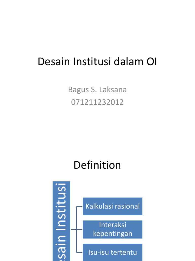 Desain Institusi dalam Organisasi Internasional | PDF