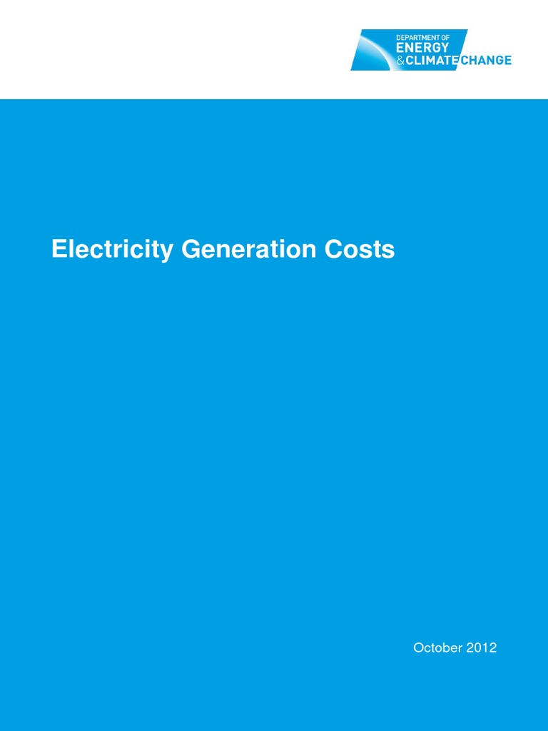 6883 Electricity Generation Costs | PDF