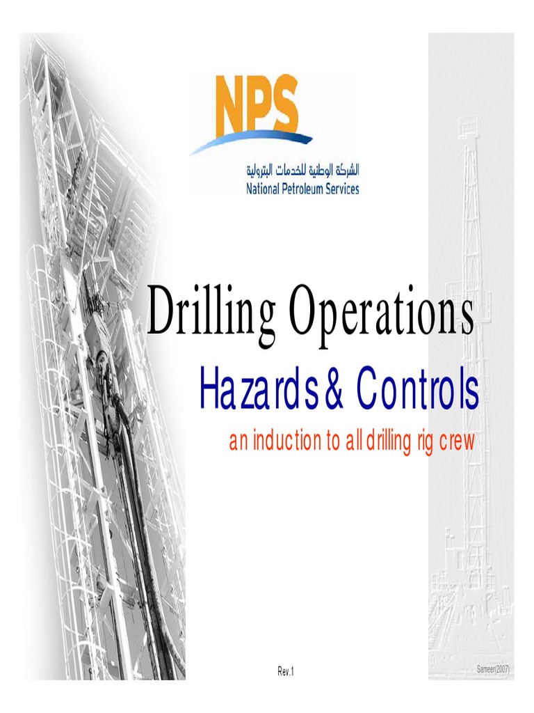 NPS Drilling Safety Induction Rev 1 | PDF | Drilling Rig | Blowout ...