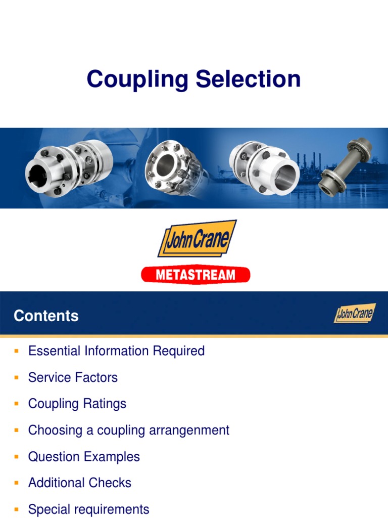 Couplings Selection | PDF | Transmission (Mechanics) | Fatigue (Material)
