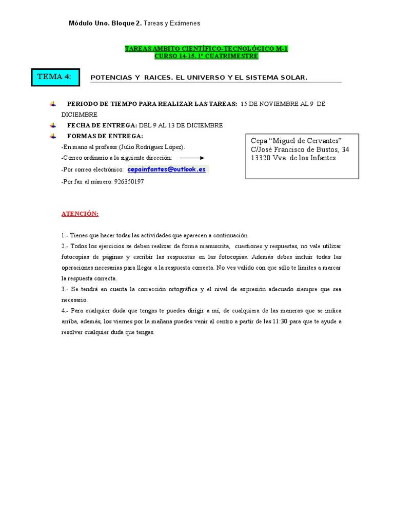 Tareas ct-m1 Tema 4 | PDF